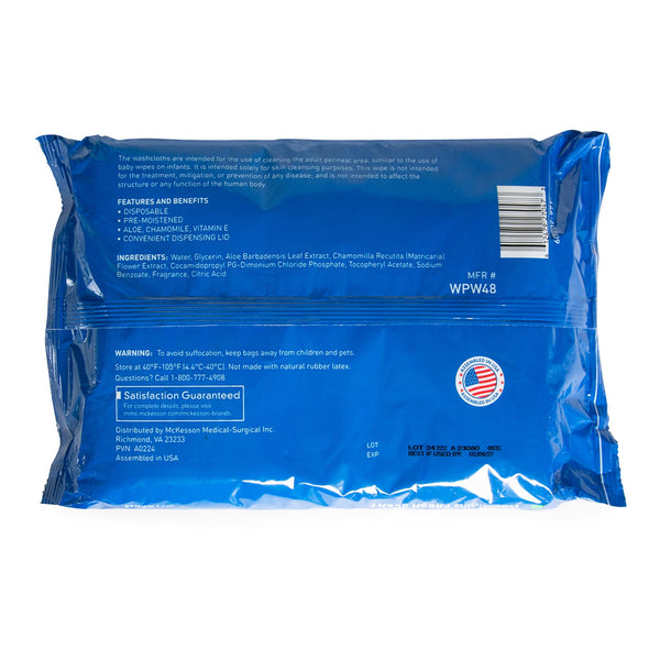 McKesson Washcloth Wipes, Scented - Disposable Wet Wipes for Adults ...