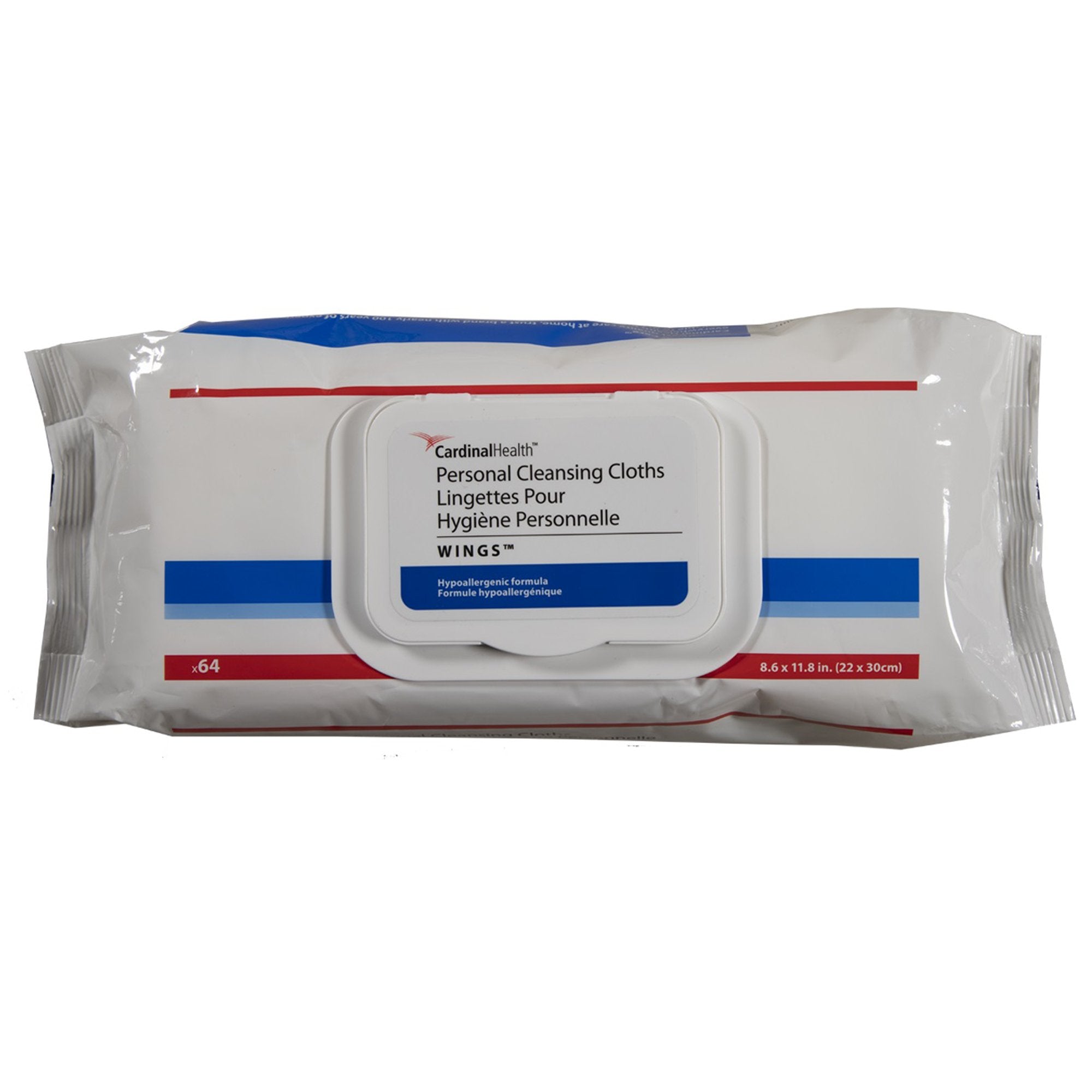Cardinal Health Wings Rinse-Free Personal Wipe Soft Pack Scented, Case