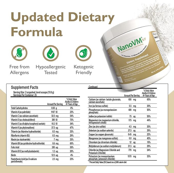NanoVM tf Unflavored Pediatric Tube Feeding Formula, 275 Gram Jar ...