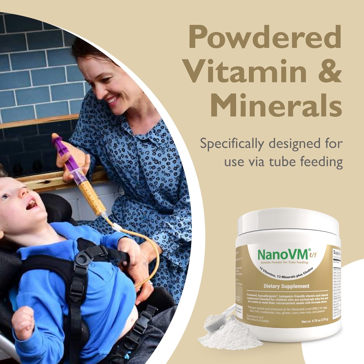 NanoVM tf Unflavored Pediatric Tube Feeding Formula, 275 Gram Jar ...