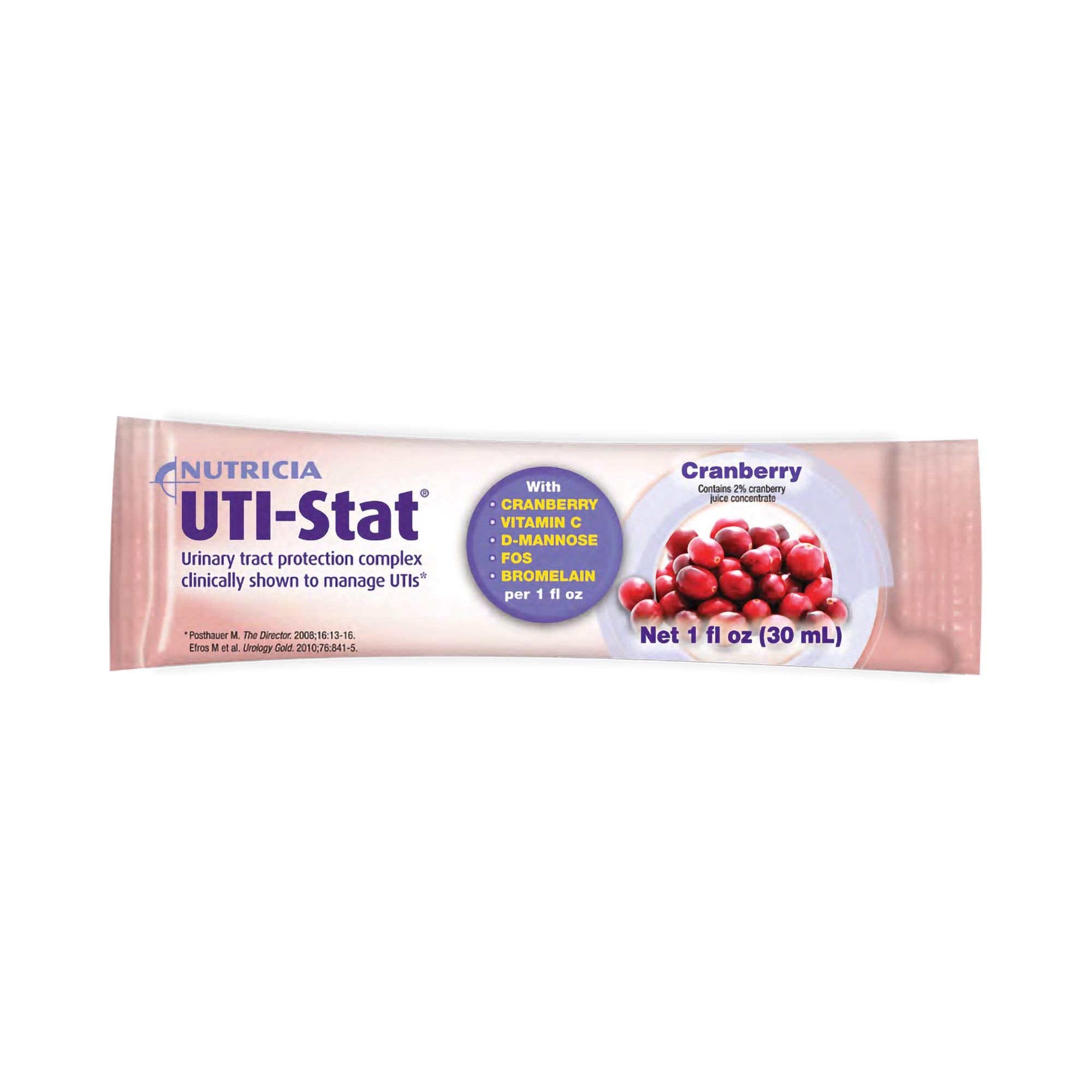 UTI-Stat Oral Supplement Cranberry Flavor Liquid 1 oz. Individual Packet