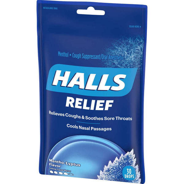 Halls Cold and Cough Relief 5.4 mg Strength Lozenge 30 per Bag