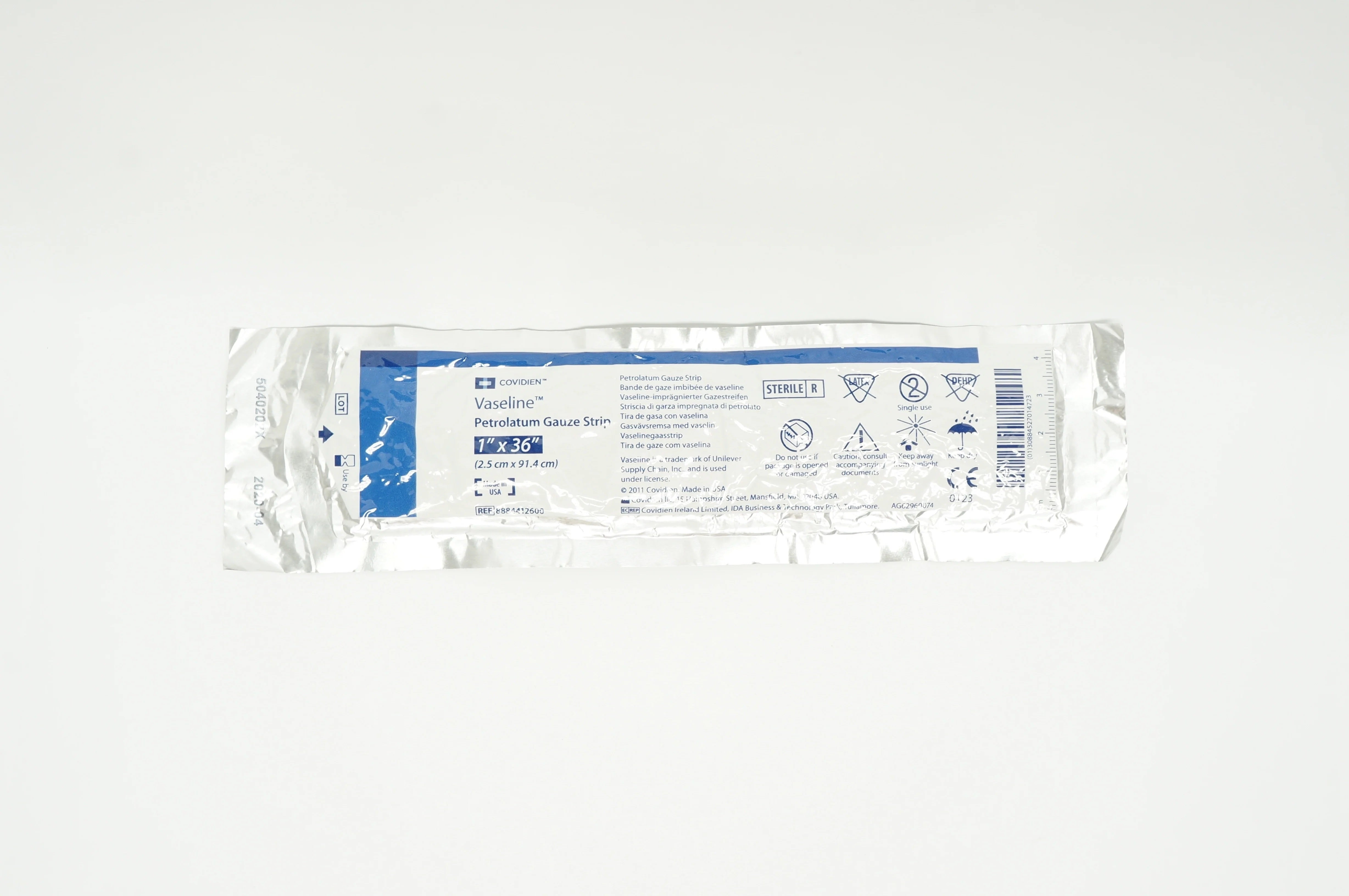 Vaseline Petrolatum Impregnated Dressing Strip 1 x 36 Inch, Sterile, C
