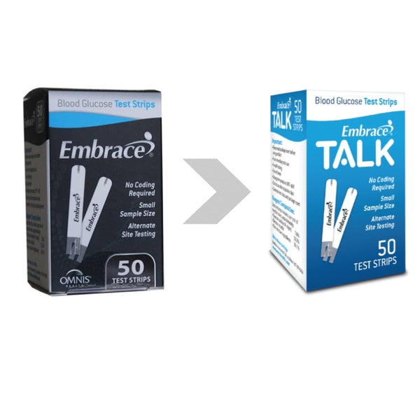 Embrace TALK Blood Glucose Test Strips