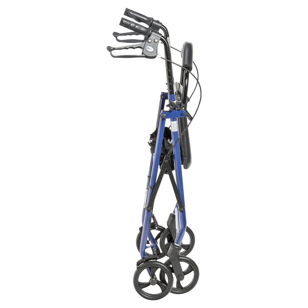 Drive Medical Four Wheel Rollator Walker with Fold Up Removable Back ...