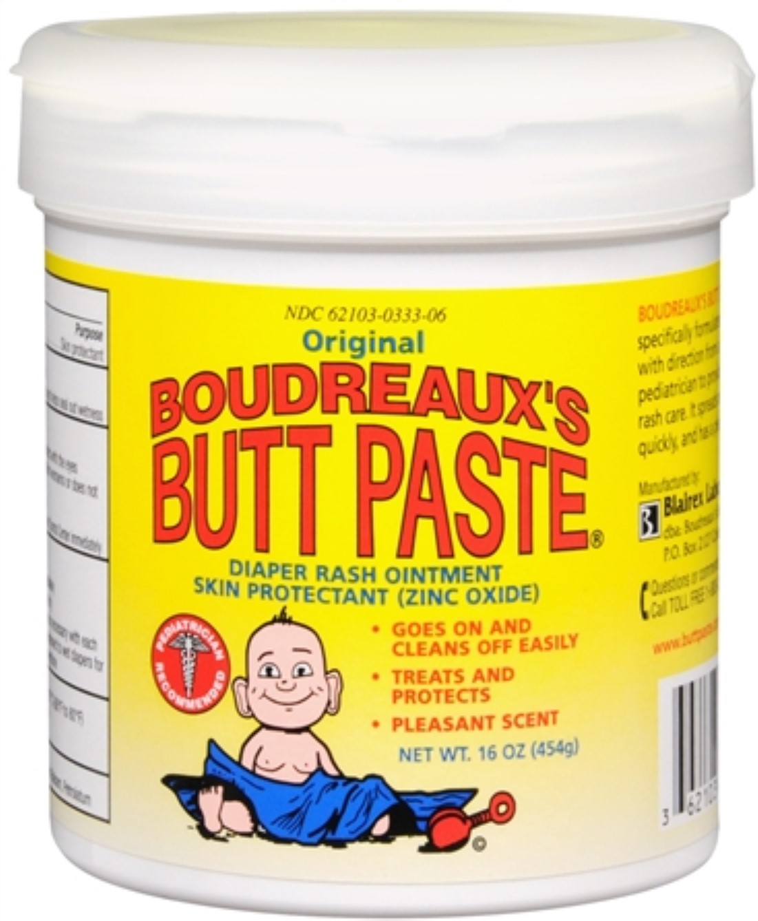 Boudreaux 3182599 Butt Paste, 16 oz. Jar, 1 Count