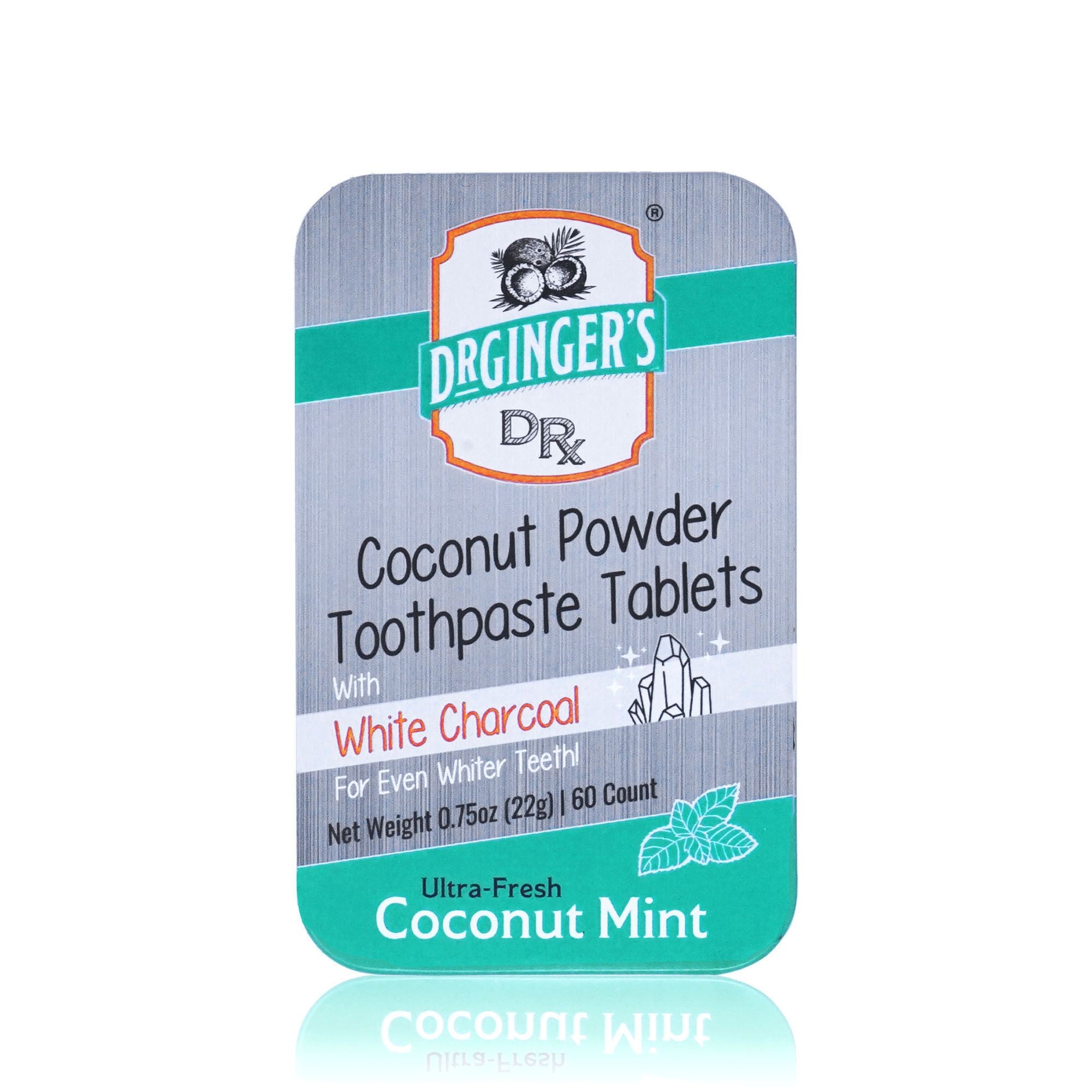 Dr. Ginger's Coconut Mint Toothpaste Tablets, Eco-Friendly Travel ...