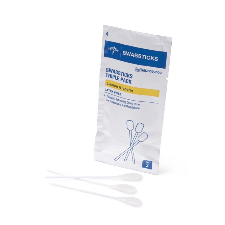 Medline Lemon Glycerin Swabsticks: 750 Count