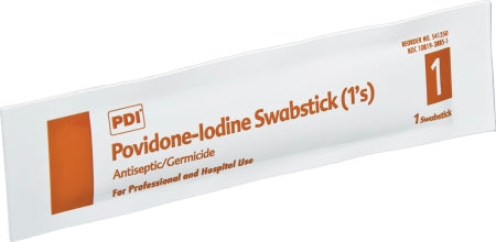 PDI Impregnated Swabstick Individual Packets 10% Povidone-Iodine Box of 50