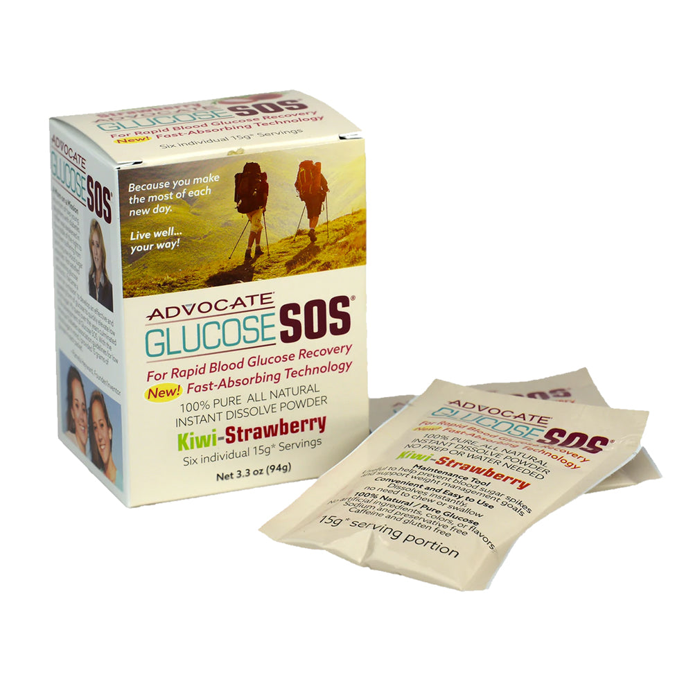 Advocate Glucose SOS Instant Dissolve Powder, Original Kiwi Strawberry