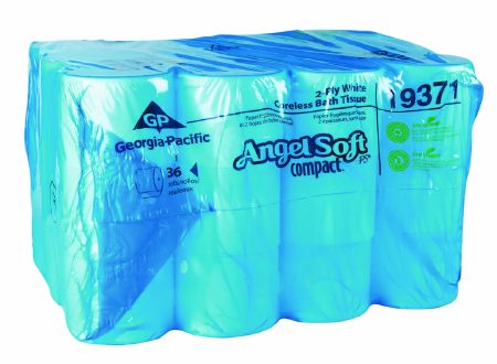 Angel Soft 19371 Compact Toilet Tissue White 2-Ply Standard Size, Case ...