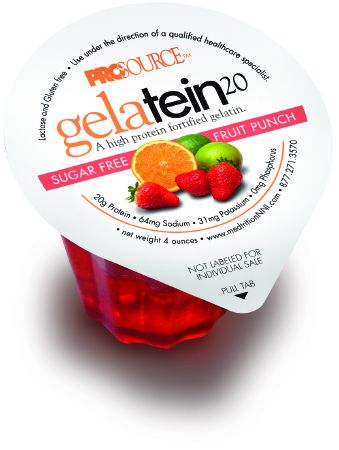 Gelatein Protein Supplement 20 Fruit Punch 4 oz Cup Ready to Use Case of 36