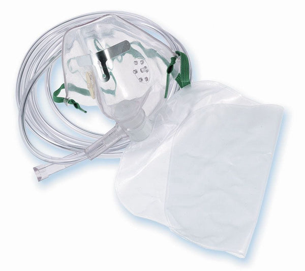 Disposable Oxygen Masks, Adult, 7 Foot Tube, Case of 50