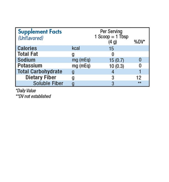 Nutrisource Fiber Oral Supplement Unflavored 7.2 oz. Canister Powder