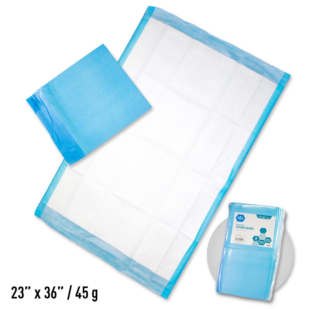 Chux Underpad: 150 Count, Blue, 23" x 36"