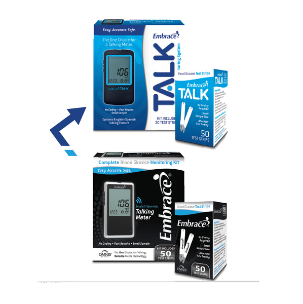 Embrace Talk APX03AB0300 Talking Blood Glucose Meter, 1 Each
