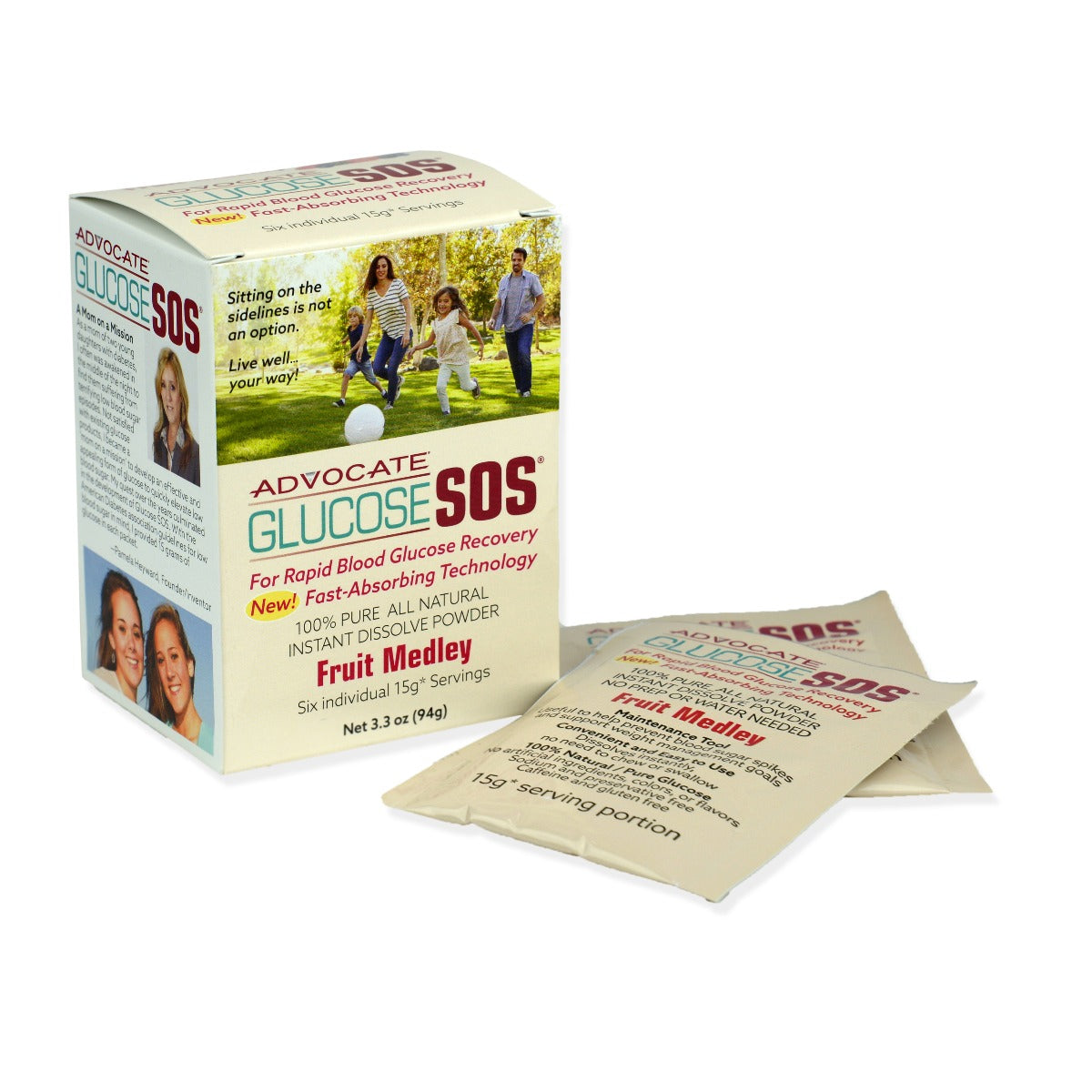 Advocate Glucose SOS Instant Dissolve Powder Original Fruit Medley, Ca