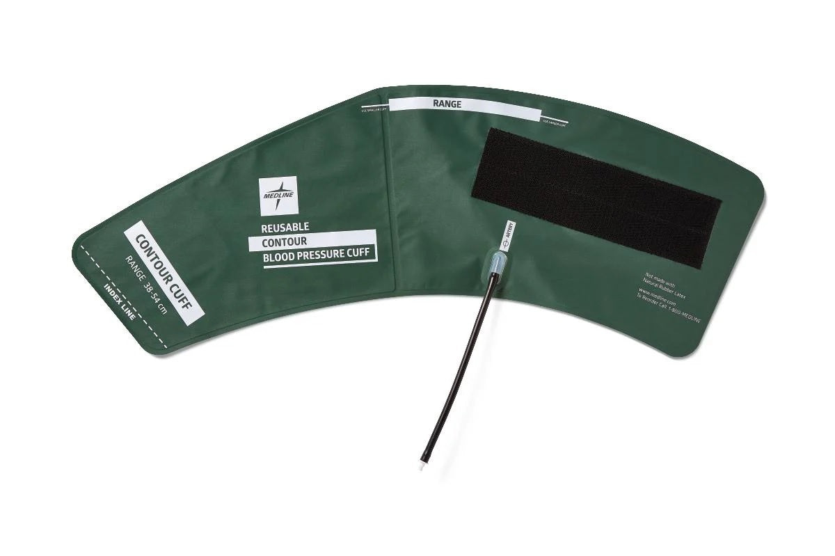 Reusable Bariatric Curve Single-Tube Blood Pressure Cuff, Bag of 5