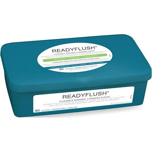 Medline ReadyFlush JR Biodegradable Flushable Wipes -Case of 960: 960 Count