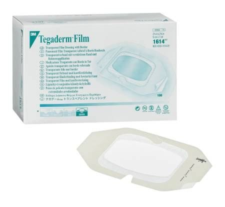 3M Tegaderm 1616 Transparent Film Dressing with Border, Box of 50 ...