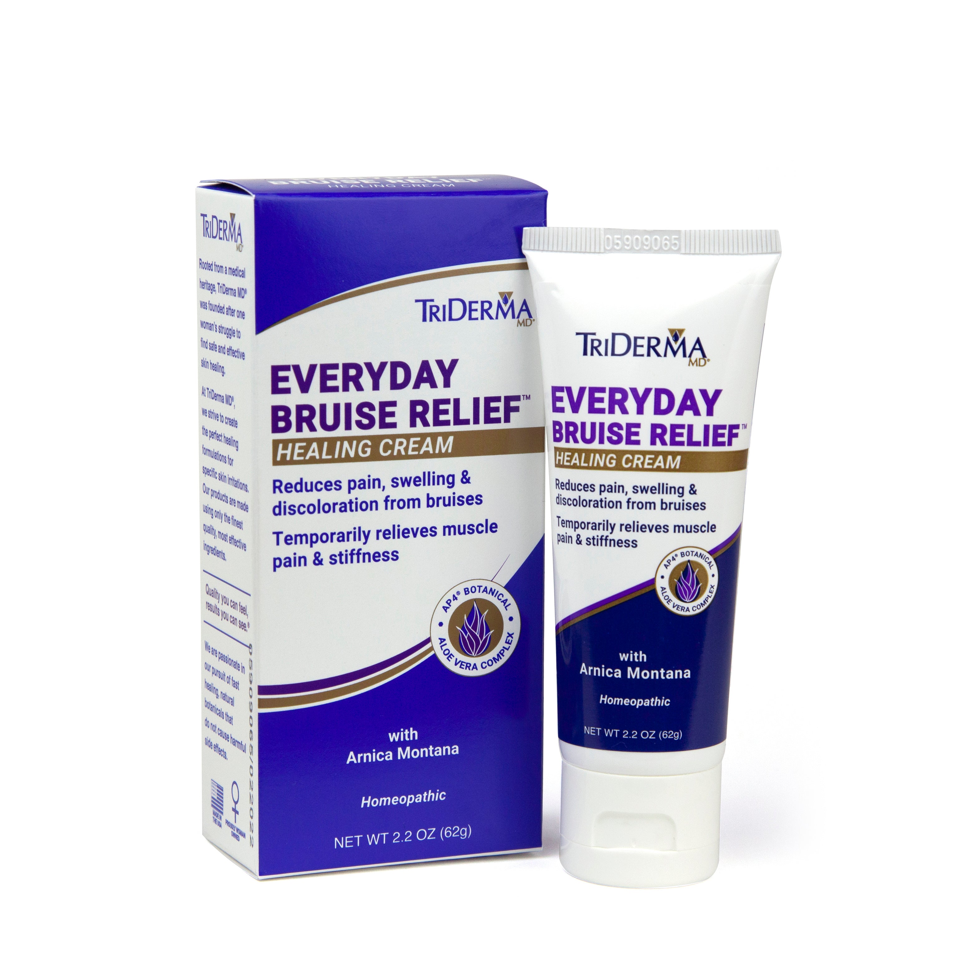 TriDerma Everyday Bruise Relief Cream, for Bruises, Itching and Redness