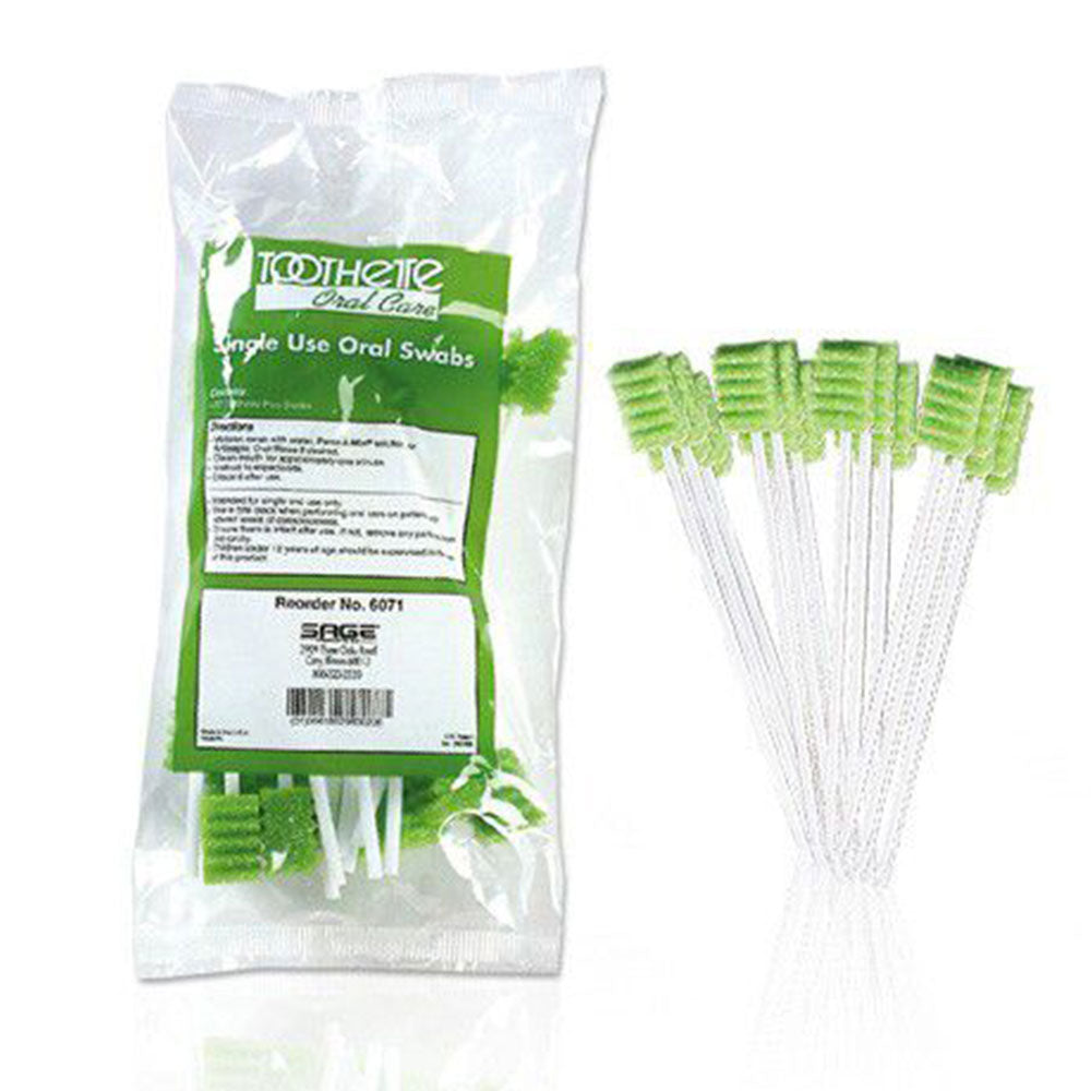 Toothette Plus Oral Swabstick, Foam Tip Pack of 20